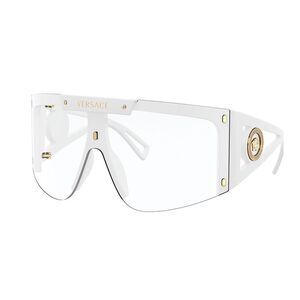 Versace | Accessories | New Versace Ve 4393 41w White Plastic Sunglasses Green Or Grey Clip On ...